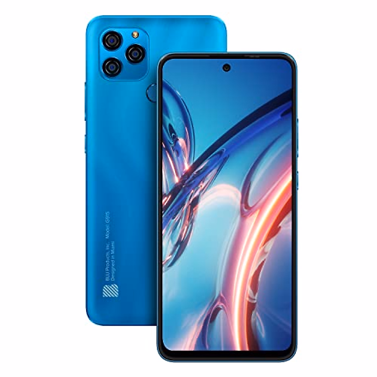 BLU G91S | 4-Day Battery | Unlocked | 6.8” Full HD+ Display | 128GB | 48MP Triple Camera | US Version | US Warranty | Cyan