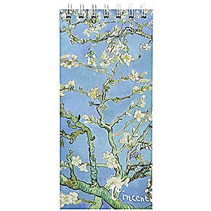 The Gifted Stationery 3-Pack Vincent Van Gogh Designs Spiral Memo Notepads with Hard Cover & Lined Paper, 8.4 inches Long x 3.75 inches