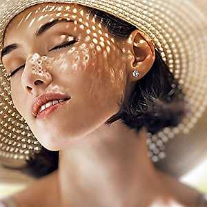 15 Pairs Stainless Steel CZ Stud Earrings for Women Hypoallergenic Cubic Zirconia Stud Earrings Sterling Birthstone Stud Earrings Set Multipack (10 mm)