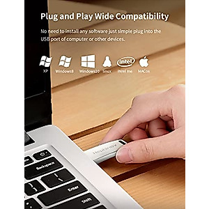 64GB USB 2.0 Flash Drive, Hephinov Mini USB Stick, UDP Thumb Drive, Zinc Alloy Jump Drive, Pen Drive, Memory Stick for PC/Computer/Sound/Speaker/External Storage (USB 2.0 64G)