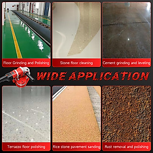 HTAXSCC Electric Diamond Polisher Machine with 3pcs Diamond Concrete Grinding Wheels for Polishing and Cleaning Stone Concrete Surface, Cement, Marble, Rock, Granite, and Thinset Removing