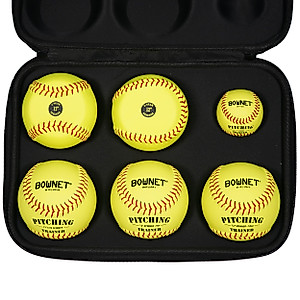Bownet Ultimate Pitchers 6 Genuine Leather Practice Softball Training Balls Kit