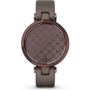 Garmin Lily™, Small Smartwatch with Touchscreen and Patterned Lens,Heart Rate Monitor Dark Bronze
