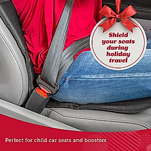 Lusso Gear Car Seat Protector: Thick Waterproof Pad, Non-Slip Durable Rubber Backing, Universal Fit, Compatible with Leather or Fabric, Driver or Passenger Seats, Adjustable Headrest Strap (Black)