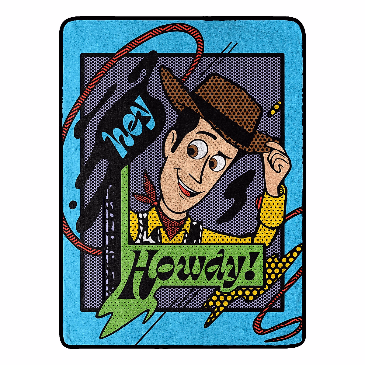 Northwest Toy Story Micro Raschel Throw Blanket, 46" x 60", Pop Art Woody