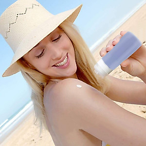 Travel Bottles TSA Approved, TCJJ 3oz BPA Free Silicone Travel Container, Leakproof Squeeze Travel Tube Cream Jars with Bag, Toiletry Bottle Set for Cosmetic Shampoo Conditioner Lotion Liquids (9 Pcs)