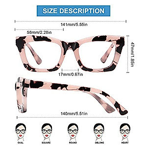 Okany Blue Light Blocking Glasses for Women Men Fashion Computer Screen Gaming TV Phones Anti Eyestrain & UV Glare Glasses 3 Pack