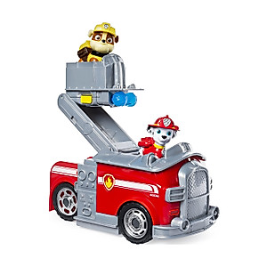 Paw Patrol, Marshall Split-Second 2-in-1 Transforming Fire Truck Vehicle Toy with 2 Collectible Figures