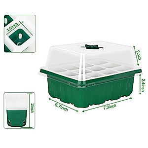 Patigrow 3 Packs Seed Starter Tray Flexible Silicone 36 Cells Reusable Seed Starter Kit with Humidity Dome Dishwasher Safe Seed Starting Trays Plant Starter Kit Indoor Greenhouse for Seed Starting