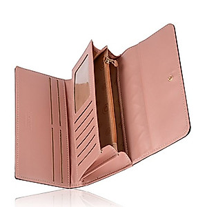 Todd Grace Fashion Ladies Purse Elegant Clutch Crown Wallet Long Wallet Leather Wallet (black)