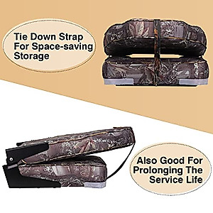 Leader Accessories A Pair of Elite Low/High Back Folding Fishing Boat Seat (2 Seats) (A-Camo)