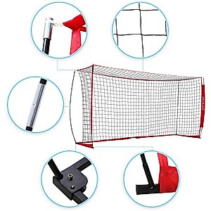 Portable Soccer Goal Net for Teens/Adults - Quick Set-Up Soccer Net for Backyard（12 x 6 ft）