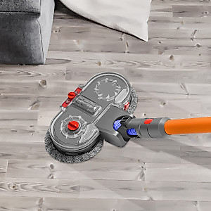 DrRobor Electric Mop Head Attachment for Dyson V15 V11 V10 V8 V7 Vacuum Cleaner with Removable Water Tank, 12 Washable Mop Pads