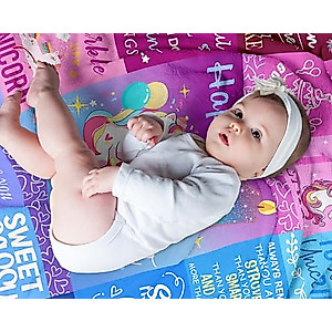 Pozevan 1 Year Old Girl Birthday Gift Blanket, 1 Year Old Girl Gifts, 1st Birthday Girl Gifts, One Year Old Girl Birthday Gifts, First Birthday Gifts for Girls, 1st Birthday Decorations Girl 50"X40"