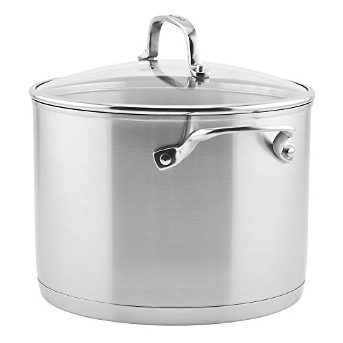KitchenAid 3-Ply Base Brushed Stainless Steel Stock Pot/Stockpot with Lid, 8 Quart