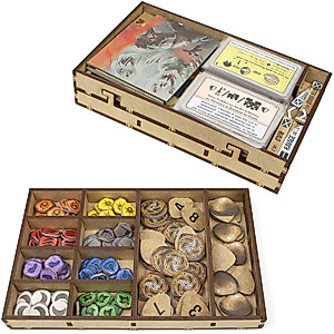 TowerRex Board Game Organizer for Spirit Island Board Game Box, Jagged Earth Expansion, Branch and Claw Expansion, Spirit Island Board Game Components, Tokens, Cards, Spirit Island boardgame