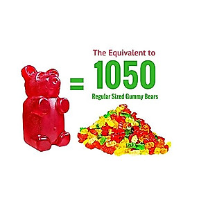 DIY Giant Gummy Bear Mold by Mister Gummy | PREMIUM Quality Silicone + 2 RECIPES and 5 GIFT BAGS Included | Make BIG Bear Treats! (Gummy, Cakes, Breads, Chocolates, and More) (Red)