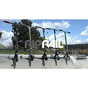 Riprail Mission Stunt Scooter for Skatepark. Pro Scooter for Kids 43" Inches and Up. Unisex Trick Scooter for All Skill Levels. Performance BMX Scooter for Beginner or Professional - Black/Blue