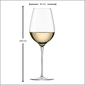 Zwiesel Glas Chardonnay Enoteca White Wine Glass (Set of 2), Hand-Blown Wine Glasses, Elegant Crystal Glasses for White Wine (Item No. 122084)