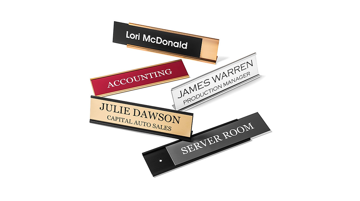 Personalized Desk Name Plates - Custom Office Wall or Desk Sign