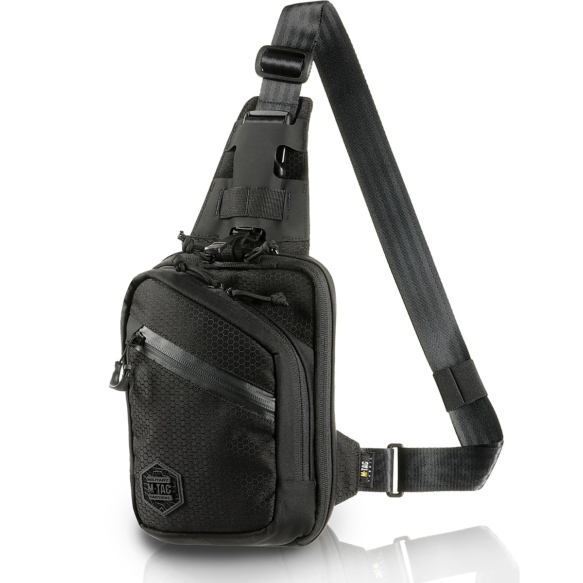 M-Tac Elite Tactical Sling Bag for Men - Crossbody Bag - Concealed Carry Chest Bag - Black Sling Backpack