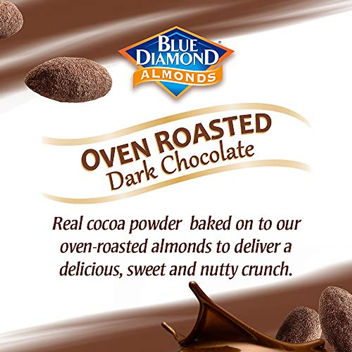 Blue Diamond Almonds Dark Chocolate Cocoa Dusted Snack Nuts, 100 Calorie Packs, 32 Count