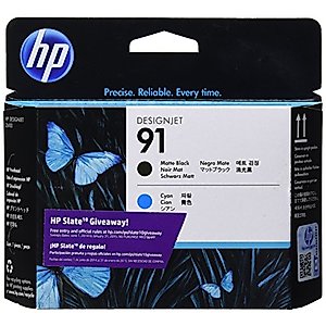 HP C9460A 91 Matte Black and Cyan Printhead Works with Hp Designjet Z6100