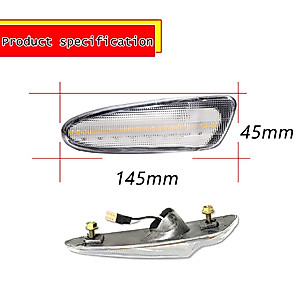 KENRTIR Clear Lens White LED Lamp Compatible with 1997 1998 Toyota SUPRA MK.4 & 2000-2005 Toyota Celica Front Corner Fender Side Marker Light