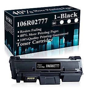 1 Pack 106R02777 Black Toner Cartridge Replacement for Xerox Phaser 3052 3260 3260DI 3260DNI WorkCentre 3215 3215NI 3225 3225DNI Printer,Sold by TopInk