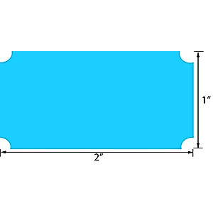 2000 Tacticai Blue Smile Raffle Tickets (8 Colors Available), Single Roll, 2" x 1" Ticket for Events, Entry, Class Reward, Fundraiser & Prizes