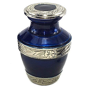 EDENSTAR NEXTG Premium Quality Memorial Mini Keepsake Urn Handcrafted to Perfection Engraved with Unique Design - Small Keepsake Cremation Urn for Ashes Handmade Funeral Urn
