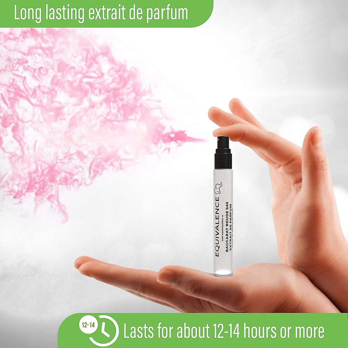 EQUIVALENCE of Baccarat Rouge 540 Extrait de Parfum - Long Lasting Daily 12-14 Hours Perfume Oil Concentrated Spray for Men, Women, All Skin Types – 99% Same Fragrance-large bottle not included