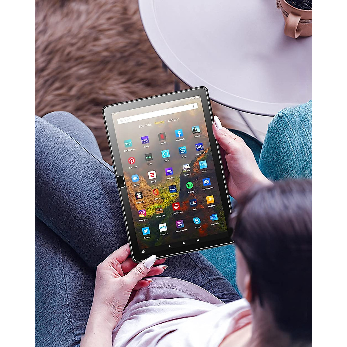 MoKo 2 Pack Sreen Protector for All-New Fire HD 10 & Fire HD 10 Plus - 10.1" (13th/11th Generation - 2023/2021 Release), Tempered Glass for Fire HD 10 Screen Protector, 9H Hardness, Glass