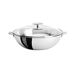 Cristel Casteline Wok, 3 quart, Silver