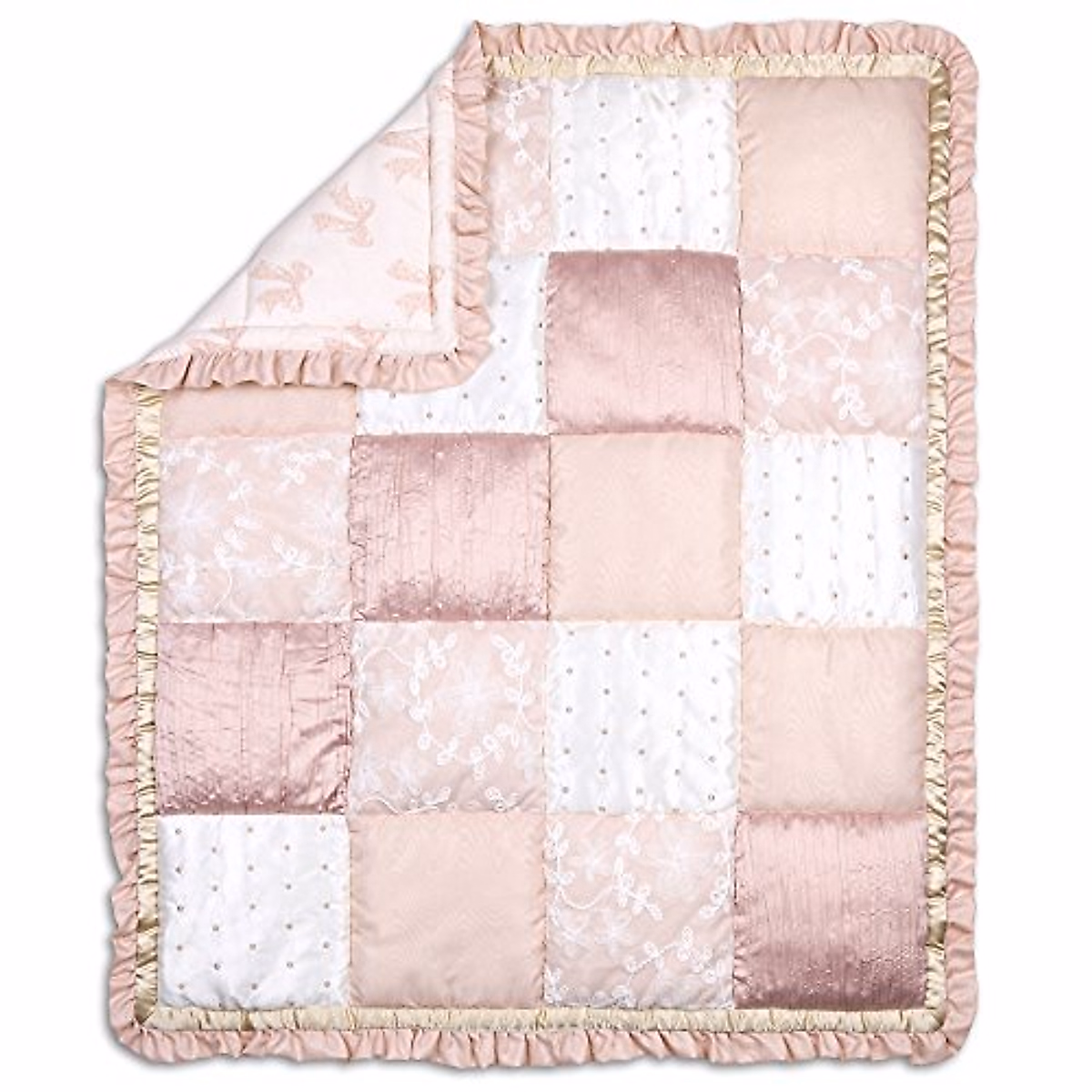The Peanutshell Grace 4 Piece Crib Bedding Set