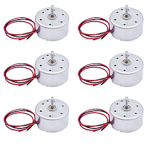 weideer 6Pcs DC 3V Mini Generator Motors 7000RPM Electric Motor with Wire for DIY Toys Wind Turbine Generator K-023