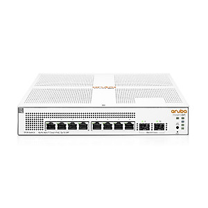 Aruba Instant On 1930 10-Port PoE Gb Ethernet 8xGE PoE (124W), 2X 1G SFP, L2+ Smart Switch UK Cord (JL681A#Acc)