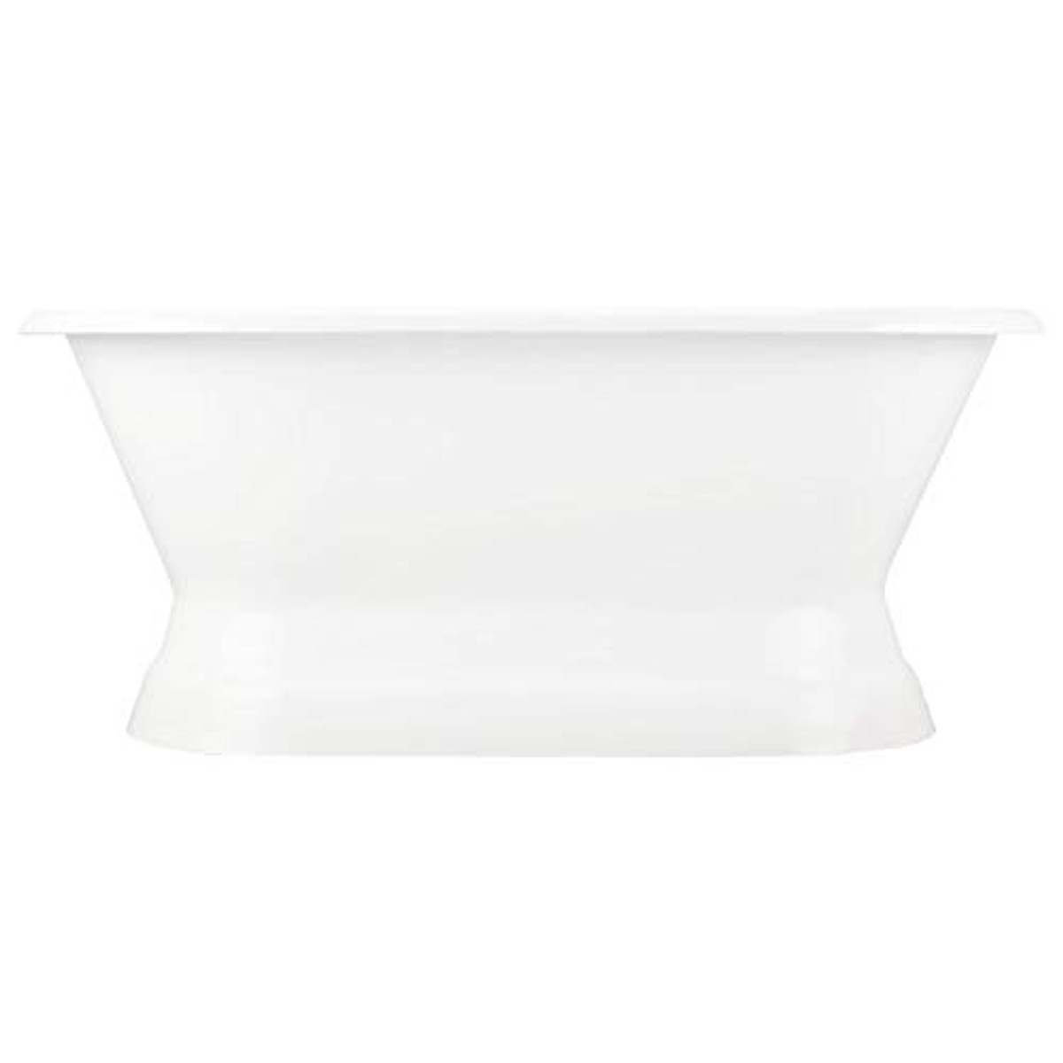 Signature Hardware 907547-60-RH Henley 60" Cast Iron Double-Ended Pedestal Tub with 7" Rim Holes