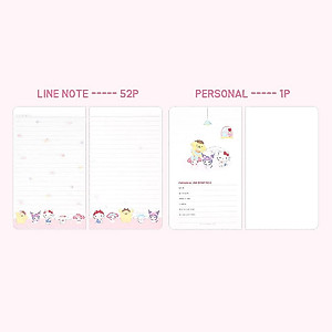 Kity Friends Cute Kitty Character 365 Daily Undated Planner Scheduler Diary 1PC (Mint)
