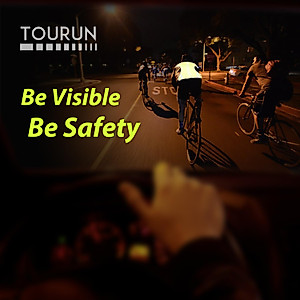 TOURUN Reflective Running Vest Gear with Pocket for Women Men Kids, Safety Reflective Vest Bands for Night Cycling Walking Bicycle Jogging