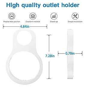 Koroao Outlet Wall Mount Holder for Google WiFi [2020 Model] - No Tools Required and No Cord Clutter Easy Moved Holder Bracket Compatible with for Google Mesh WiFi Route(2-Pack)