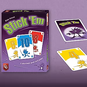 Capstone Games: Stick'Em Game, Classic Award-Winning, Fast & Simple Trick-Taking Card Game, Player with Most Points Wins, Ages 12 and Up