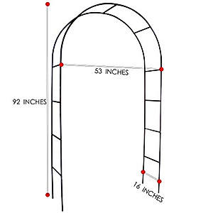 1. GO Steel Garden Arch, 7'8" High x 4'5" Wide, Garden Arbor for Various Climbing Plant, Outdoor Garden Lawn Backyard