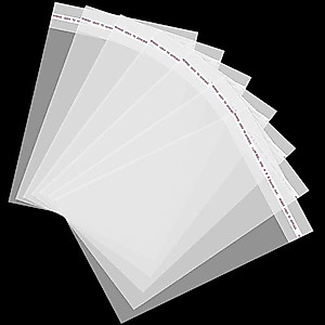 Aubeco 240pcs 4x6 inch Small Clear Resealable Cello Bags Cellophane Bags, Polypropylene Bags for Candy Bread Chocolate Jelly Cookie Packaging Self Seal OPP Poly Bags