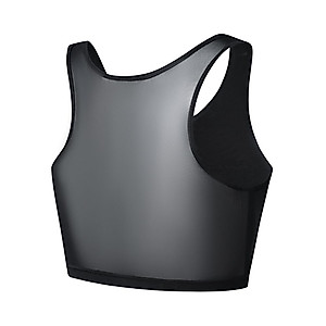 JARAZIN FTM Chest Binder for Women Transgender Binder Bra Chest Breast Binder Trans (Large, Black)