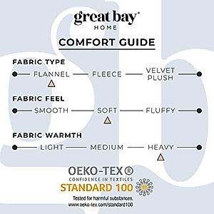 Great Bay Home Bed Linen Set, 4 Piece, Turkish Cotton Queen Flannel Sheets Set, Floral Sheets, Deep Pocket, Soft Sheets, Double Brushed Sheets, Pre-Shrunk & Anti-Pill Flannel Sheets, Toile-Blush Pink