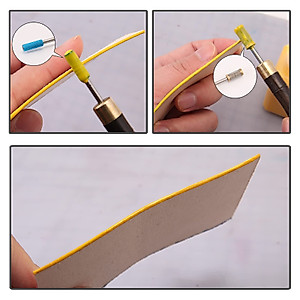 Aiegiuor Leather Edge Dye Paint Roll Pen on Applicator Working for Edge Coating Edge Kote Paint & finishes on Leather Edges Leather Touch up Pen Slub Leather Edge Oil Pen