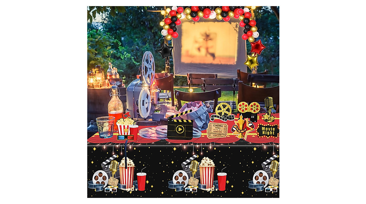 Movie Night Party Decorations Kit - Complete 99 Pc Film Theme Set