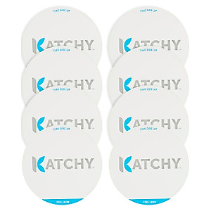 Katchy Indoor Fly Trap - Catcher & Killer for Mosquito, Gnat, Moth, Fruit Flies - Non-Zapper Traps for Buzz-Free Home (8-Pack Glue Boards for Duo Model, White)