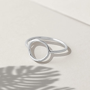 Boma Jewelry Sterling Silver Open Circle Ring, Size 8